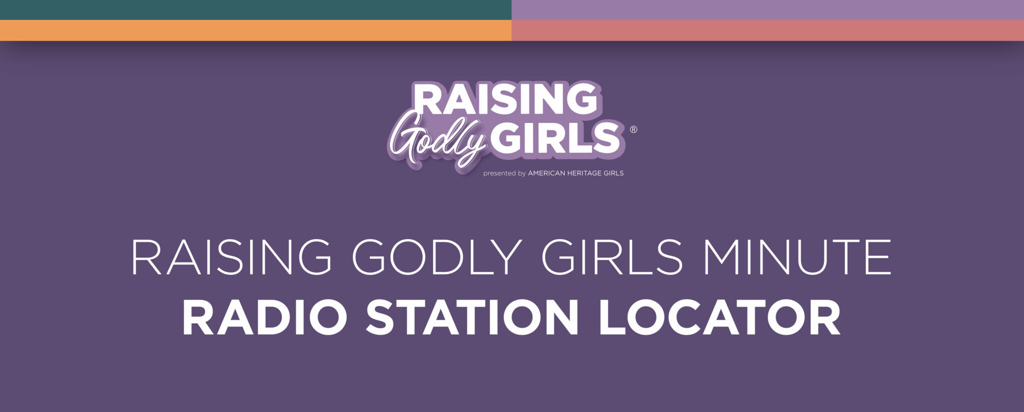Find RGG on Your Local Radio Station – American Heritage Girls